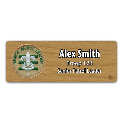 Custom Senior Patrol Leader Emblem Name Tag Magnetic 1x3 Personalized ...