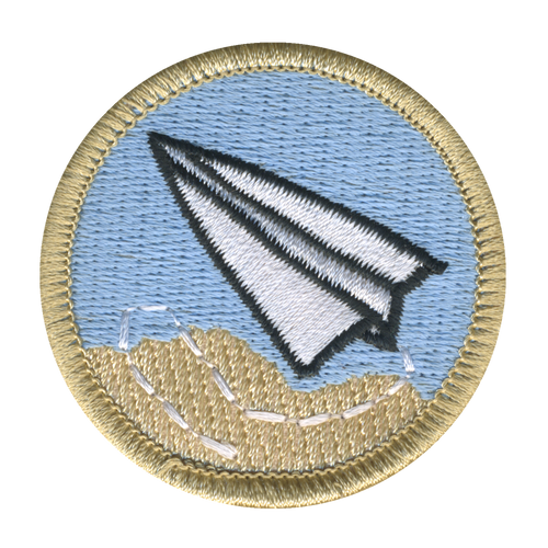 Paper Airplane Patrol Patch – Embroidered Scout Uniform Patch – 2 in ...