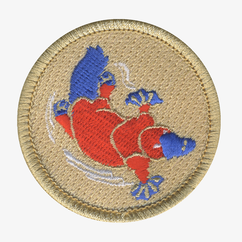 Patriotic Platypus Patrol Patch – Embroidered Scout Uniform Patch – 2 ...