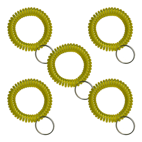 Translucent Yellow Wrist Coils - 5 Pack