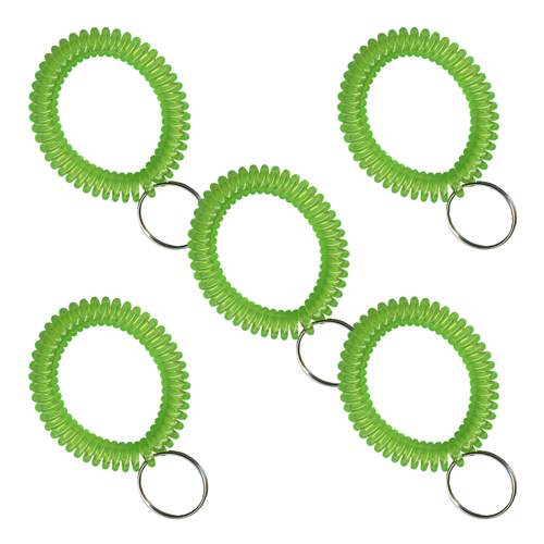 Translucent Green Wrist Coils - 5 Pack