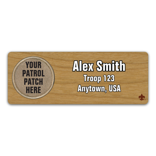 Custom Patrol Patch Name Tag Magnetic 1x3 Personalized Name Badge