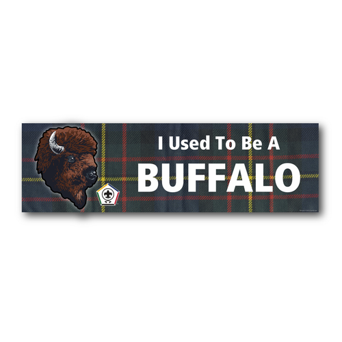 Wood Badge Bumper Sticker - Realistic Buffalo Tartan (SP9127)