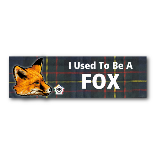 Wood Badge Bumper Sticker - Realistic Fox Tartan (SP9129)