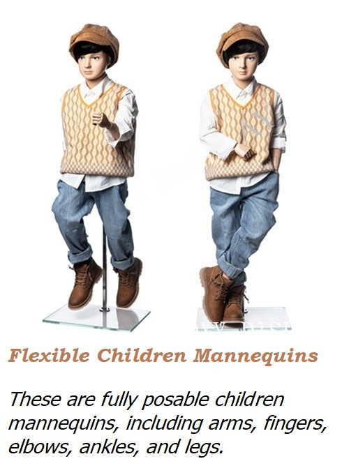 Flexible Realistic Child Posable Mannequin MM-KMY-R