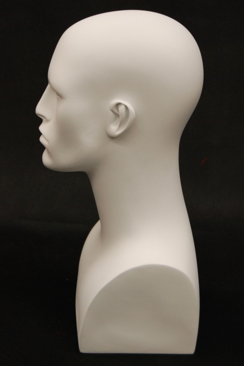 Fiberglass Matte White Male Display Head MM-EraW2