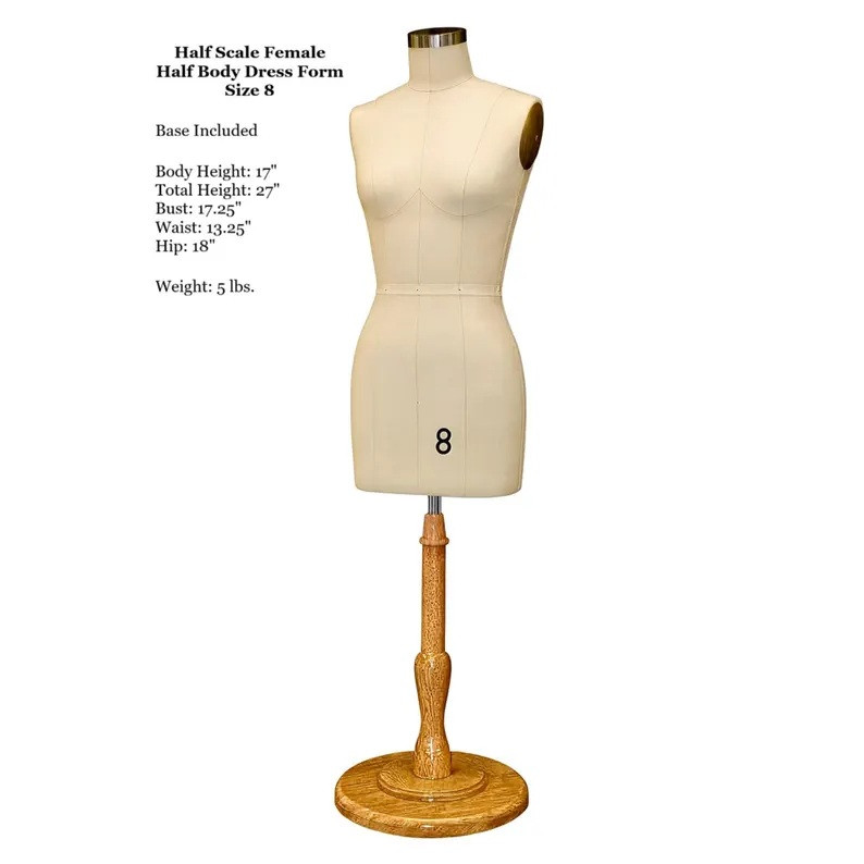 Professional Mini Scale Ladies Dress Form with Sewing Kit MM-HALFSCALE