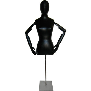 Cream Female Body Form with Head and Poseable Arms with Base MM-JF6 ...