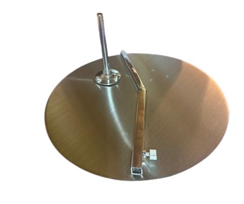 Silver-Toned Round Metal Base for Mannequin with 0.5" D Calf & Sole Rod ...