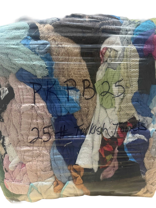 25 lb Colored Turkish Towel Rags | Ideal for Shop Rags