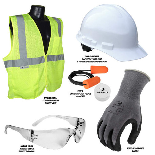 Deluxe New Hire Safety Starter Kit for Employee PPE | Radians RNHK-DLX ...