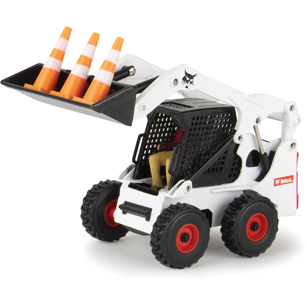 Bobcat 7 Piece Skid Steer Set With Truck Trailer And Accessories 1:32 ...