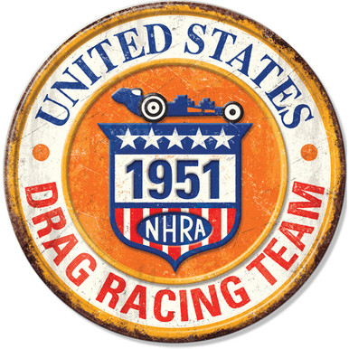 NHRA - US Drag Racing Embossed Metal Sign | Collectable Diecast