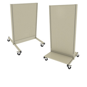 Platinum High-Capacity Rolling Gondola Shelving with Pegboard - Durable ...
