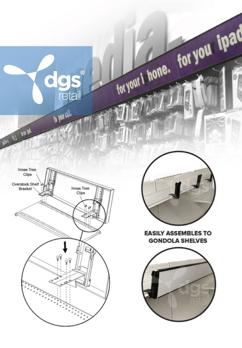 Header Sign Holder for Gondola Wall Display | Topper Signs | DGS Retail