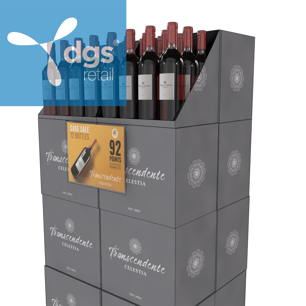 Versatile Acrylic Sign Holder for Beer & Wine Case Floor Stack Displays ...