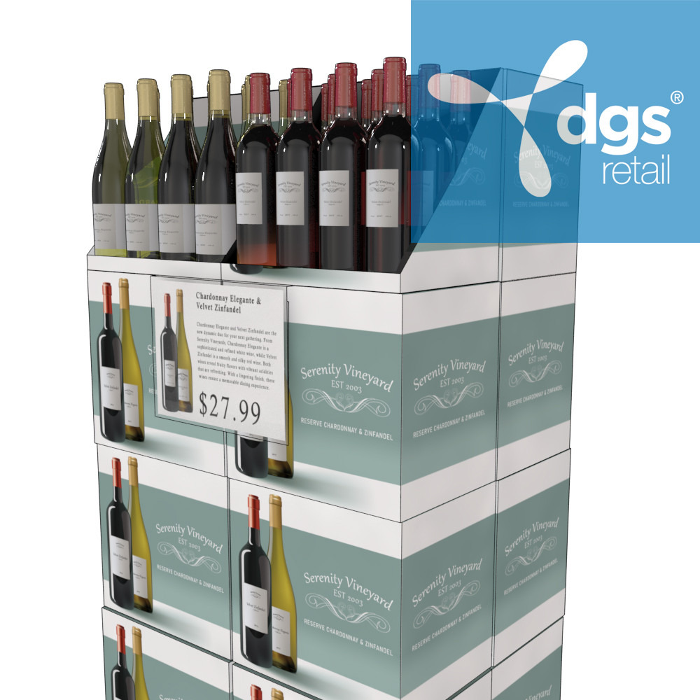 Versatile Acrylic Sign Holder for Beer & Wine Case Floor Stack Displays ...