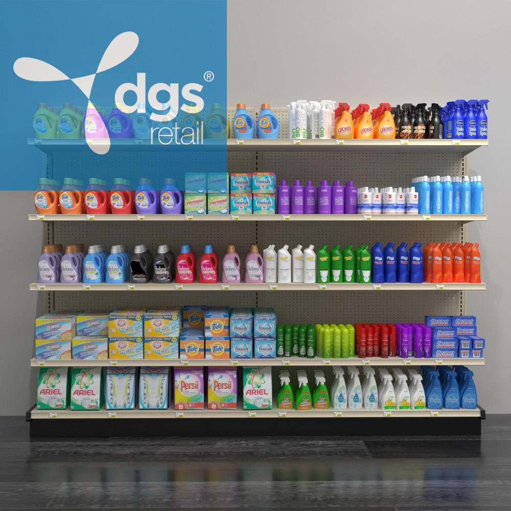 Commercial Wall Gondola Display With 10 Shelves | DGS Retail