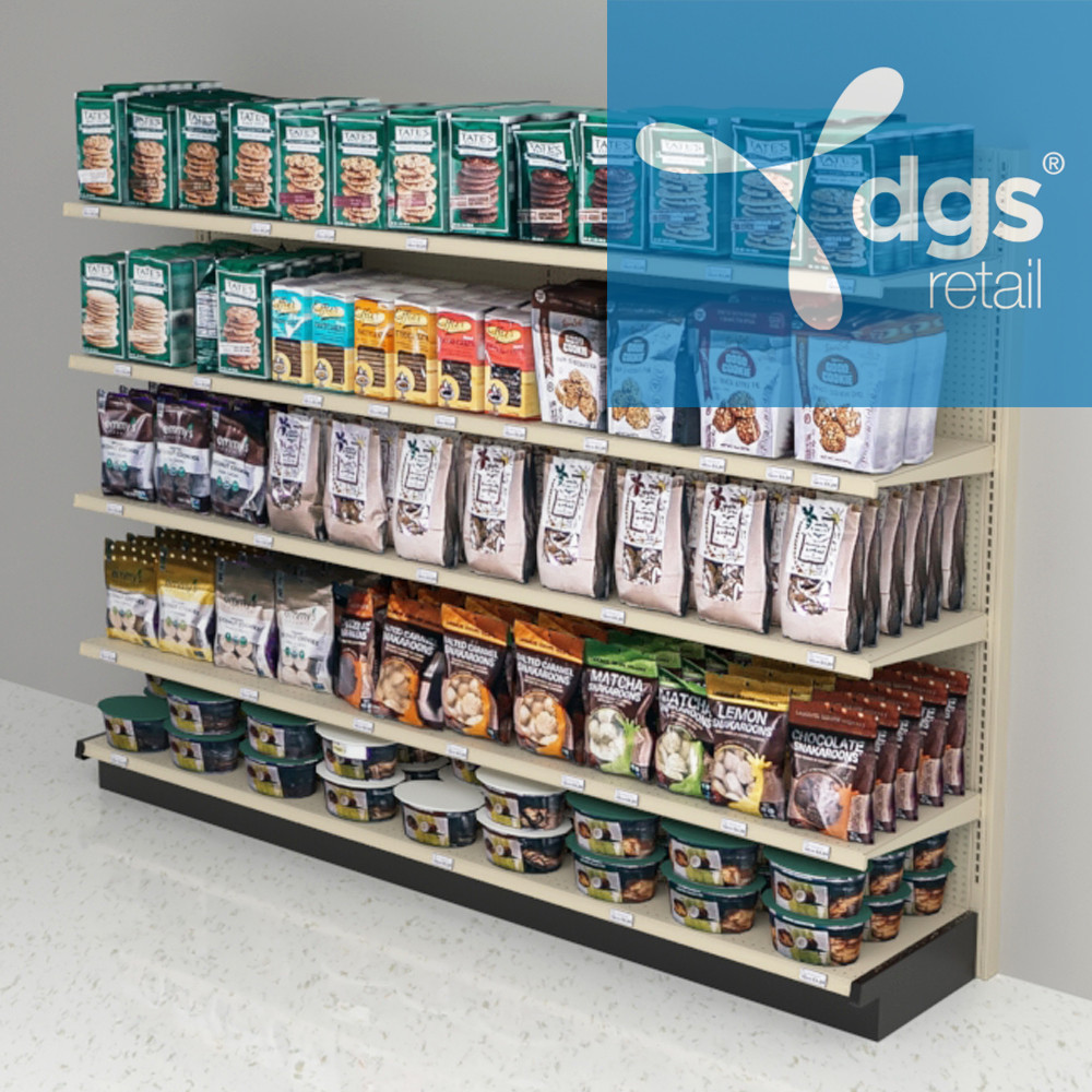 Commercial Wall Gondola Display With 10 Shelves | DGS Retail