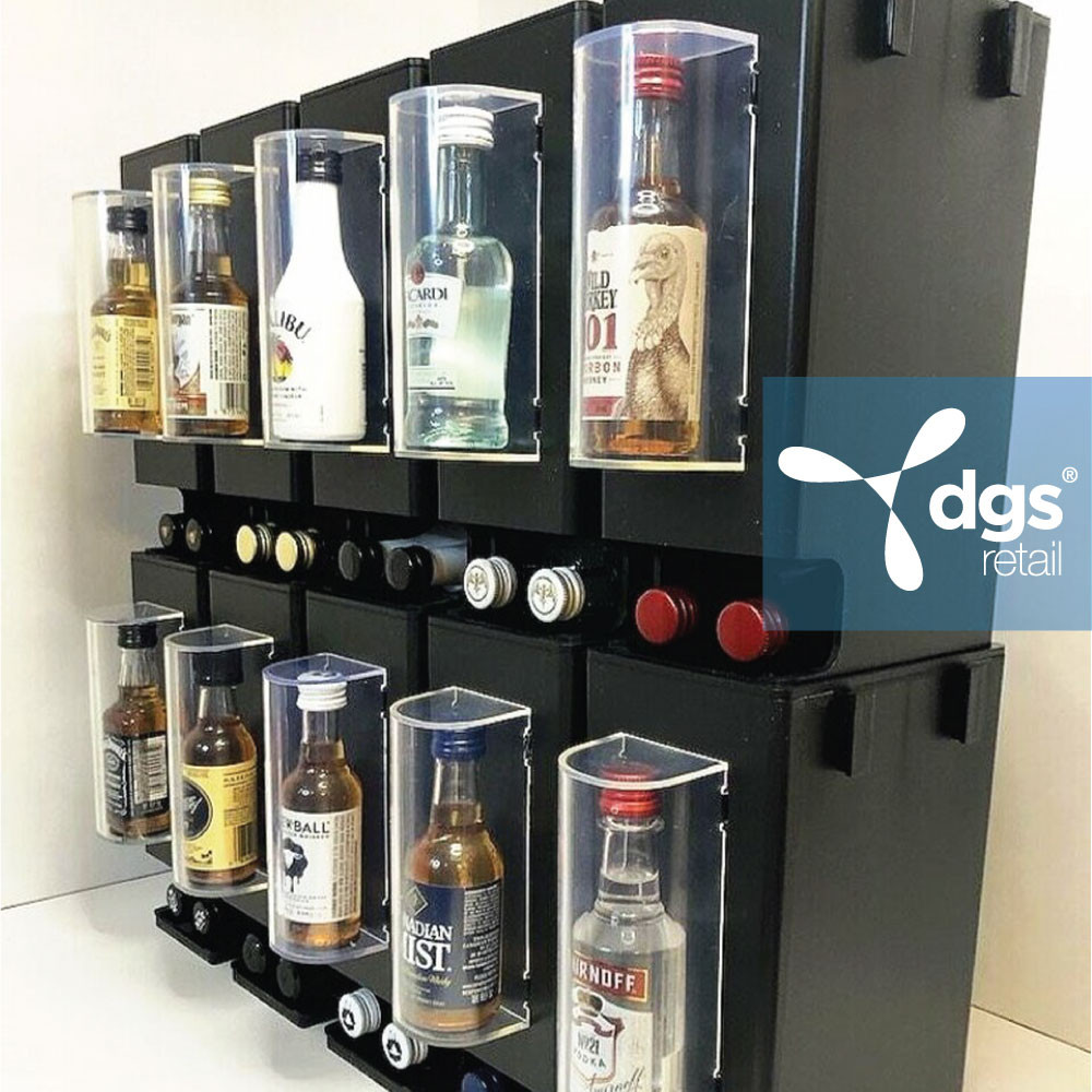 Shooter Displays Commercial Mini Liquor Bottle Bins | DGS Retail