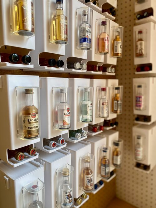 Shooter Displays Commercial Mini 50ml Liquor Bottle Bins | DGS Retail