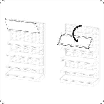 Gondola Shelving Header Topper Sign Holder Frame On Sale | DGS Retail