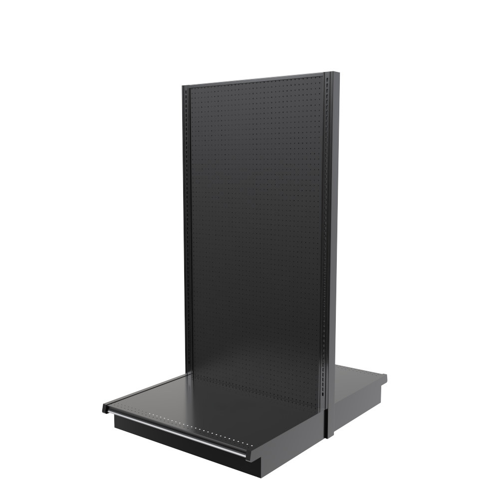 Black Gondola Shelving Double-Sided Island Store Fixture - Lozier ...