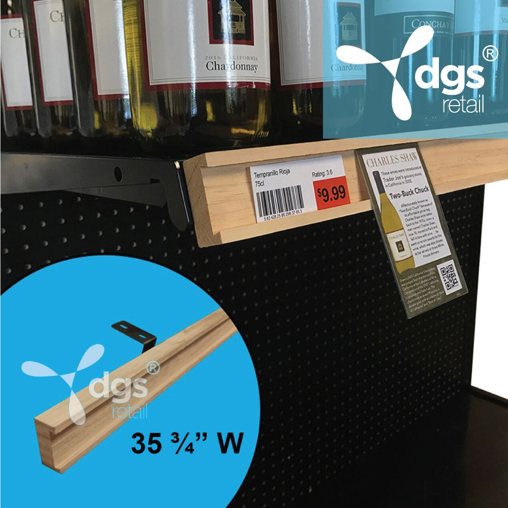Wooden Tag Label Holder for Gondola Shelves | DGS Retail
