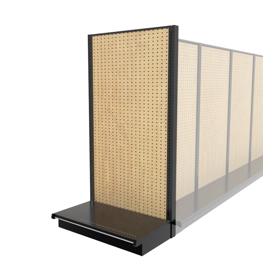 Lozier Shelving End Cap Display With Woodgrain Pegboard 36W 60H 19D ...