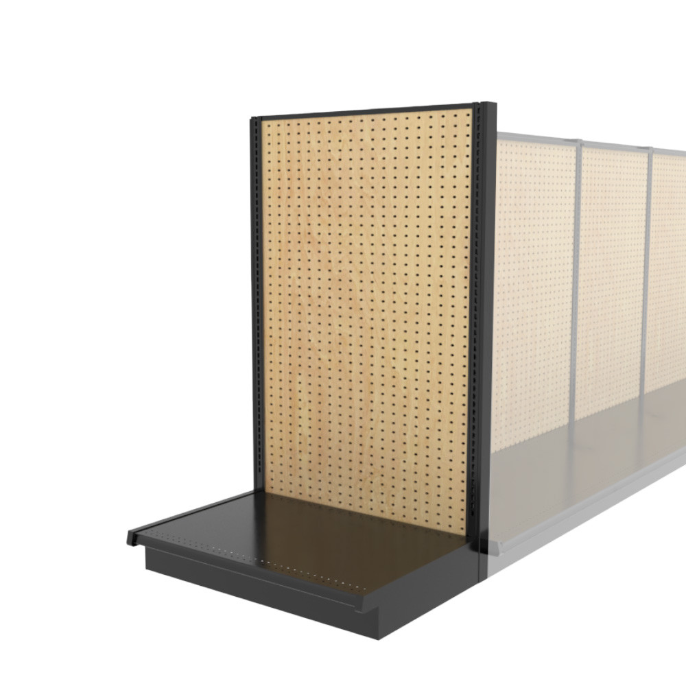 Lozier Shelving End Cap Display With Woodgrain Pegboard 36W 60H 22D ...