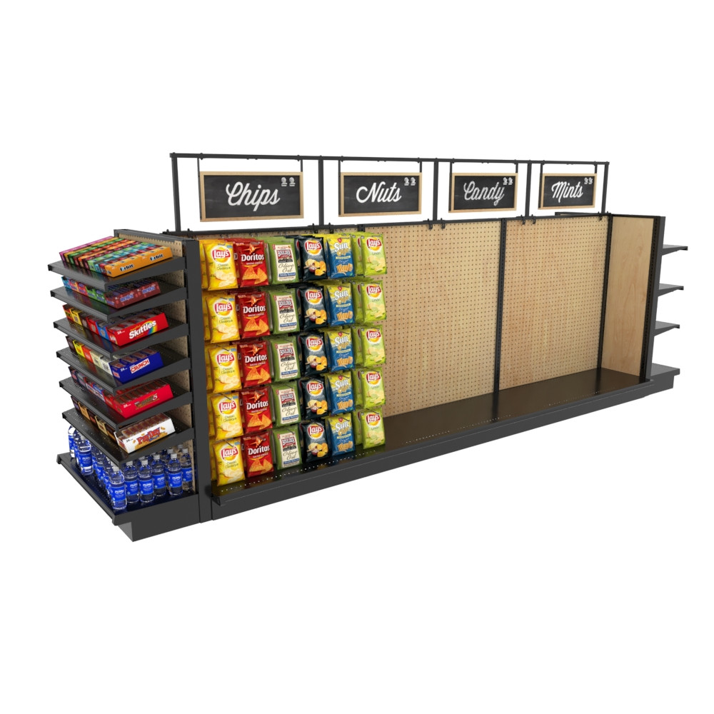 Black Liquor Store Shelving Island Display | DGS Retail