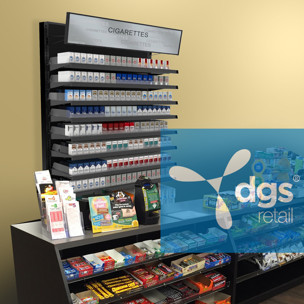 TobacPro Cigarette Display Rack With Pushers, 12 Shelves 48W 84H | DGS ...