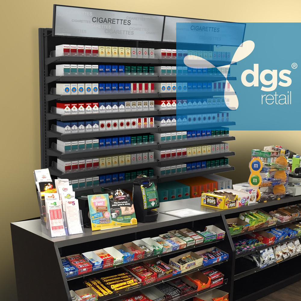 TobacPro Cigarette Display Rack With Pushers, 24 Shelves 72W 84H | DGS ...