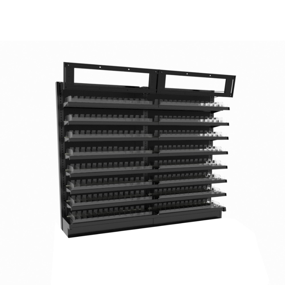 TobacPro Cigarette Display Rack With Pushers, 16 Shelves 72W 60H | DGS ...