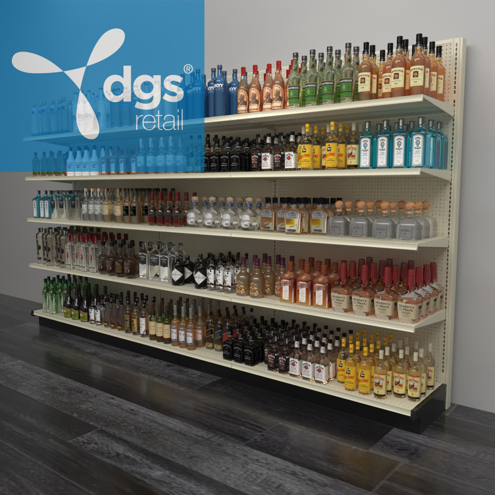 12FT Lozier Gondola Wall Display Unit With 15 Shelves Free Ship | DGS ...