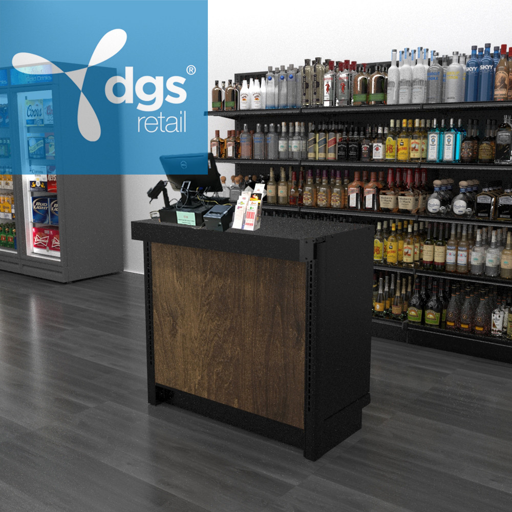 Wood Cash Wrap Checkout Counters On Sale | DGS Retail