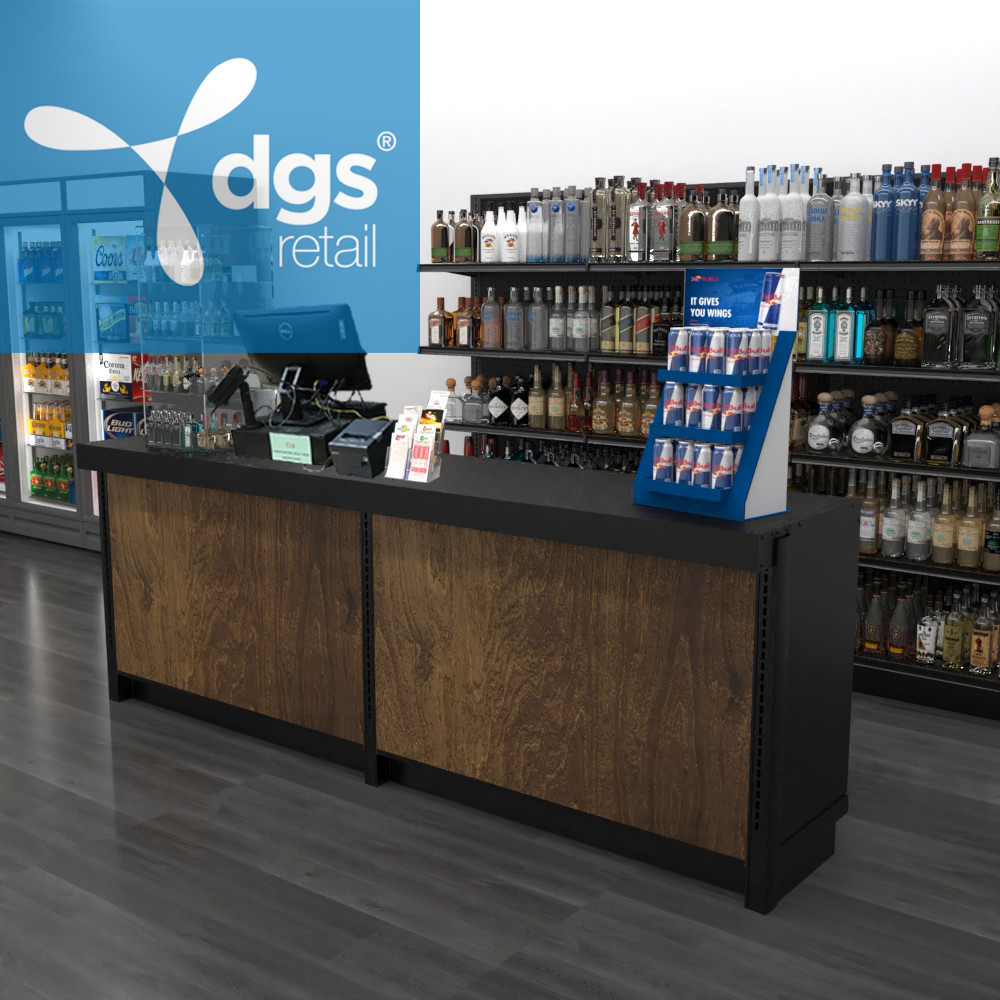 Lozier Wood Cash Register Stand Checkout For Stores | DGS Retail