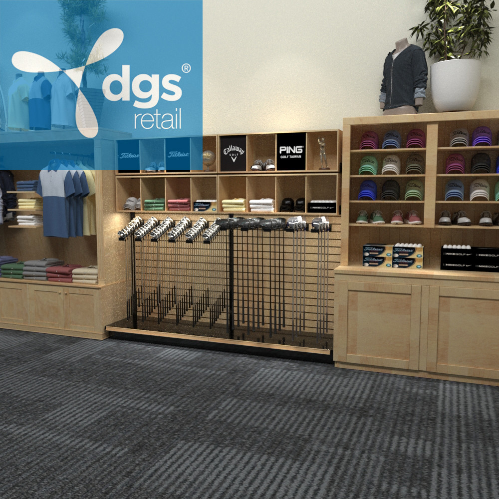 ClubExhibit 8ft Golf Club Wall Display Unit for ProShops: Spacious ...