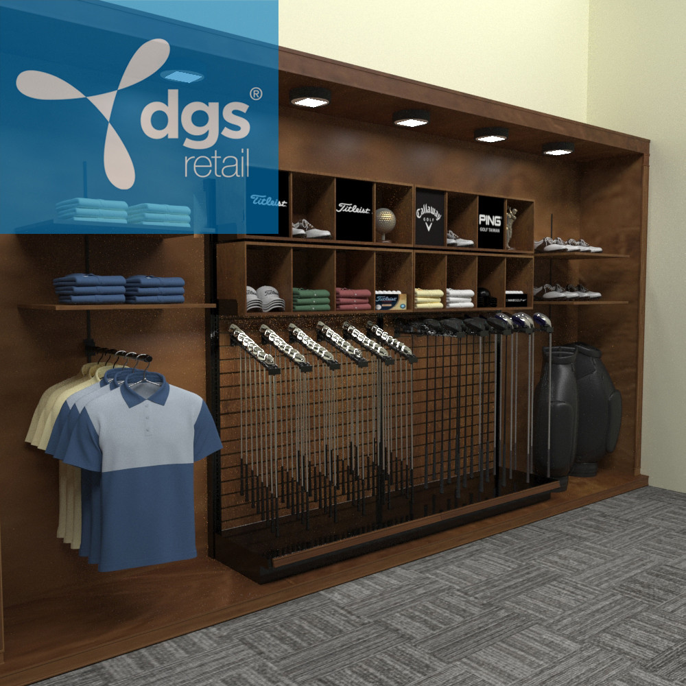 ClubExhibit 8ft Golf Club Wall Display Unit for ProShops: Spacious ...