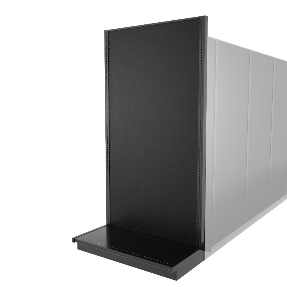Lozier Shelving End Cap Unit, Black 48W 96H 22D | DGS Retail