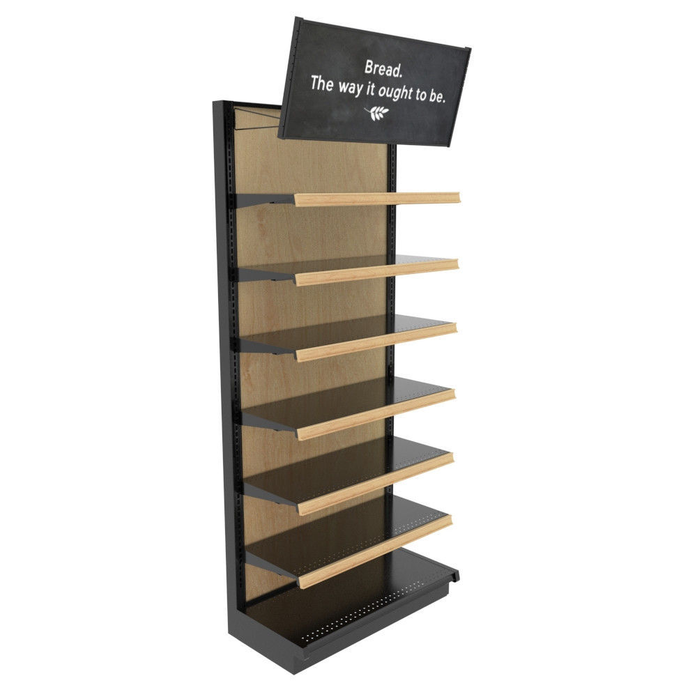 Wood Gondola Shelving Wall Unit With Shelves, 3ft Wide - DGS Retail