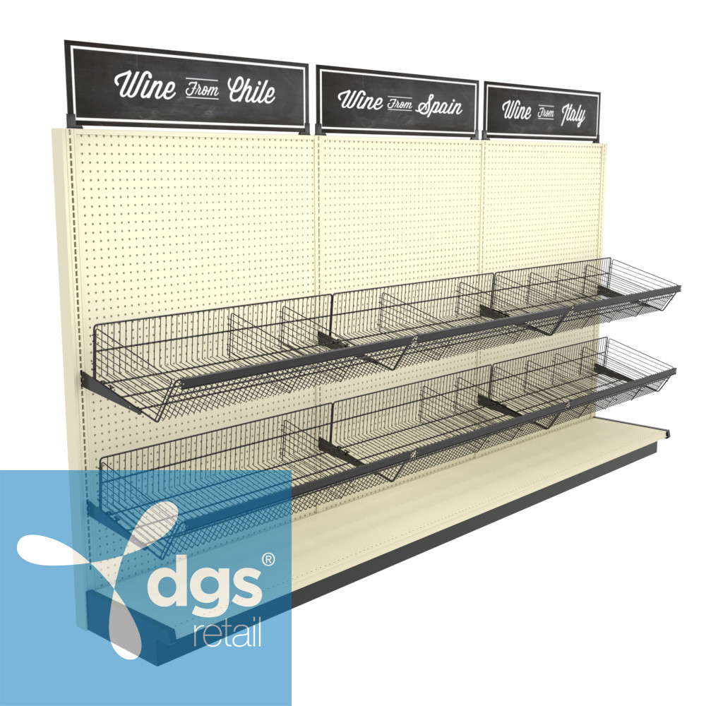 4-Pack ShelfKör 48" Wire Basket Shelves for Gondola with Adjustable ...