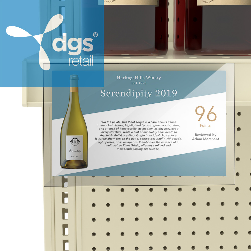 VinoVue™ Display Sleeve for 5-1/2"W x 3-1/2"H Wine Talkers | DGS Retail