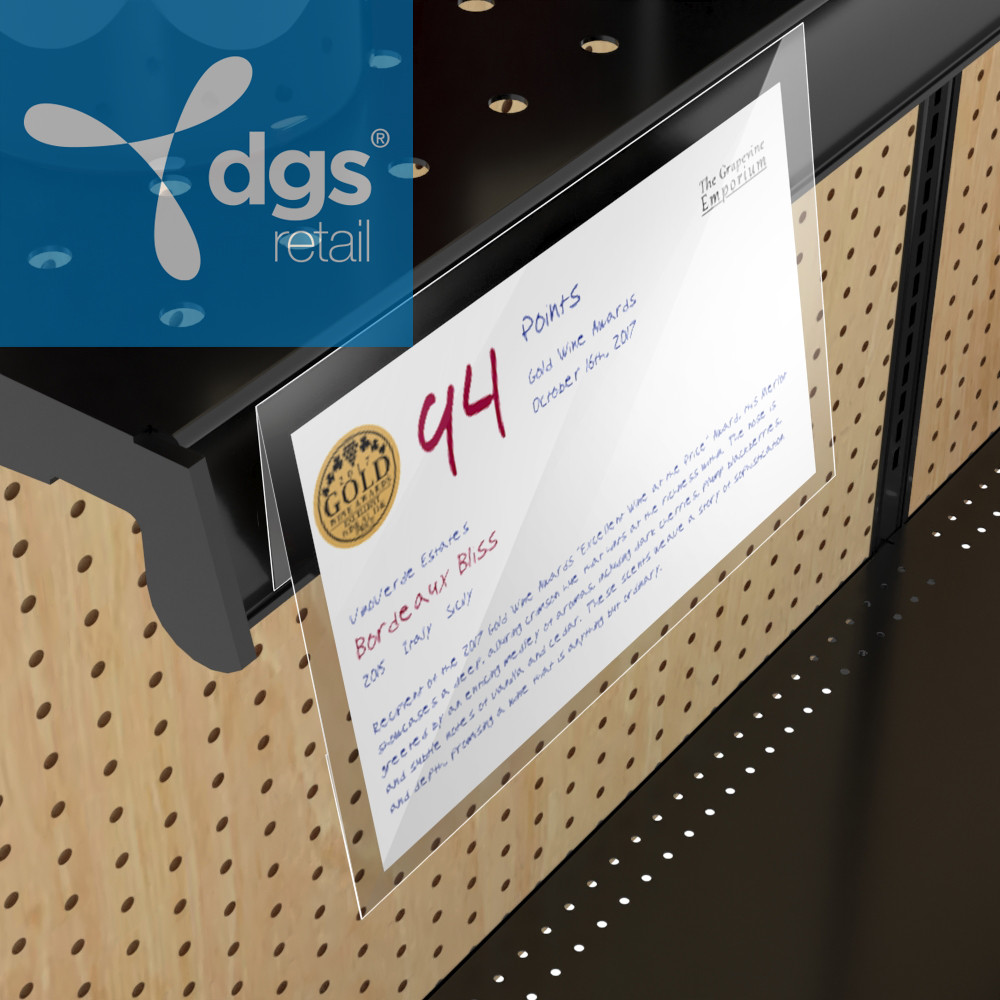 VinoVue™ Display Sleeve for 5-1/2"W x 3-1/2"H Wine Talkers | DGS Retail