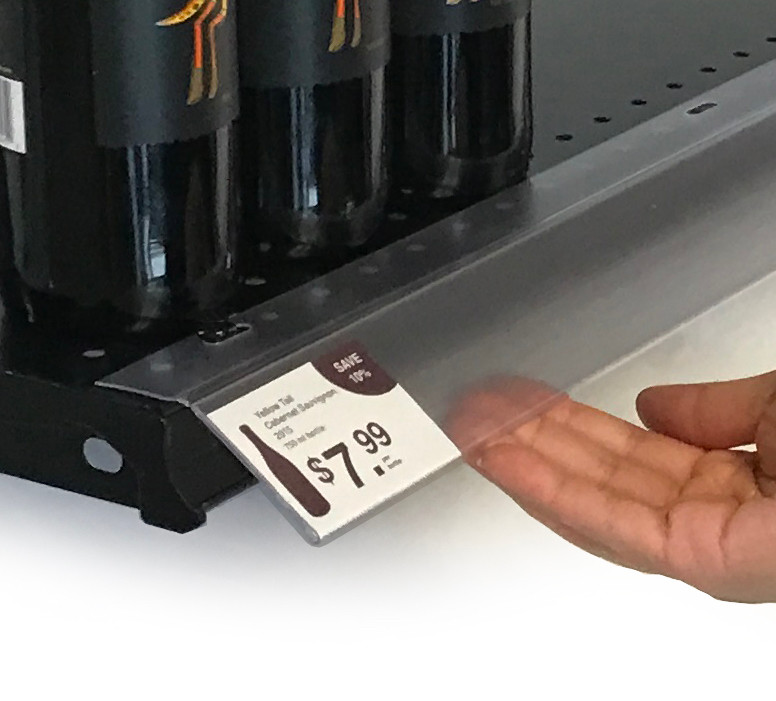 Heavy Duty Flip-Up Plastic Shelf Edge Sign Holder Strip 2"H | DGS Retail