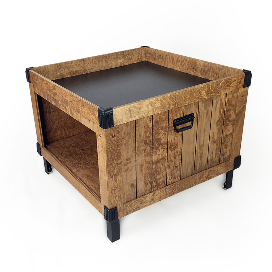 Wood Produce Display Bins with Shelves | Orchard Bins | DGS Retail