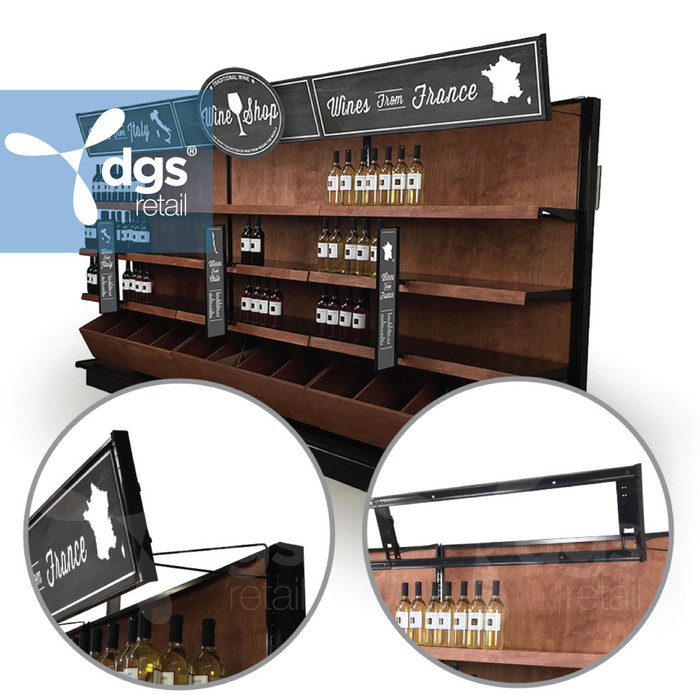 Best Gondola Shelving Topper Header Sign Holder | DGS Retail