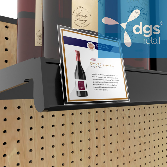VinoVue™ Square Wine Talker Display Sleeve for Gondola Shelving | DGS ...