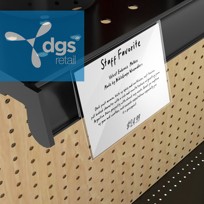 VinoVue Display Sleeve for 3" x 2-1/2" Wine Shelf Talkers | Gondola ...