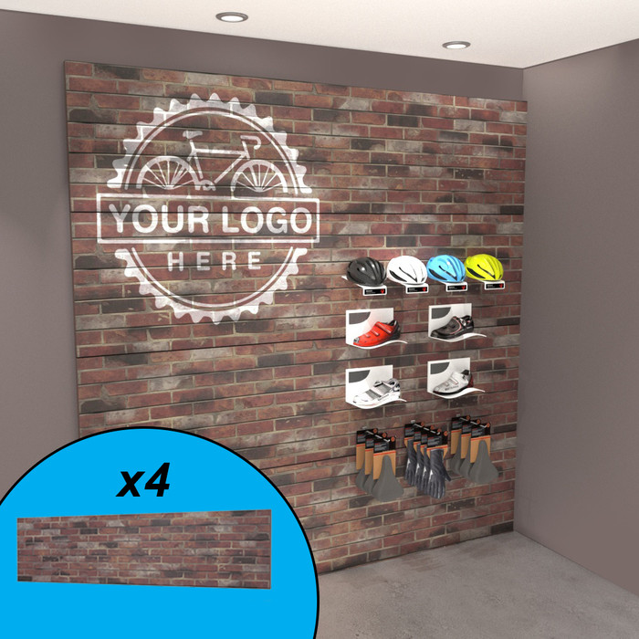 Red Brick Textured Slatwall Displays for Walls | DGS Retail